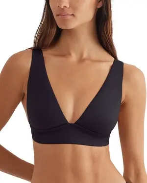 Polo Ralph Lauren V Neck Bikini Top - Black/black