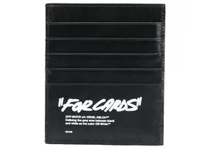 Off-White For Cards Quote Print Cardholder - Black