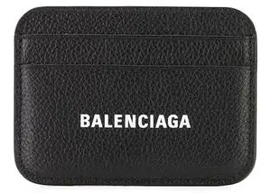Balenciaga Cash Logo Card Holder - Black/white