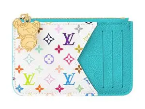 LOUIS VUITTON X Takashi Murakami Romy Card Holder - Kabira Blue/white Multicolored