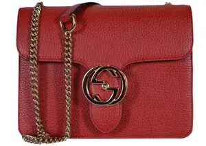 Gucci Interlocking G Shoulder Bag Small - Red