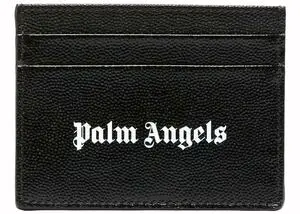 Palm Angels Card Case Logo Caviar - Black