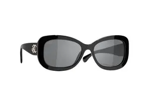 Chanel Rectangle Polarized Sunglasses - Black (5468b C622/t8)
