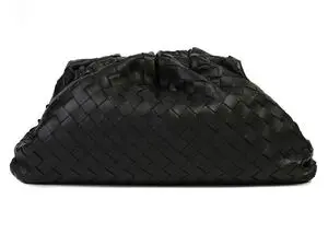 Bottega Veneta Intrecciato Pouch Bag - Black