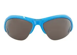 Balenciaga Shield Frame Sunglasses - Light Blue/silver/grey (bb0232s