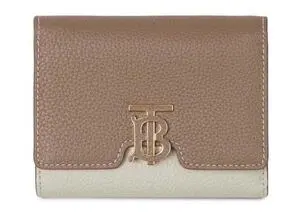 Burberry Tb Compact Wallet - Camel/abeige/ Warmtan