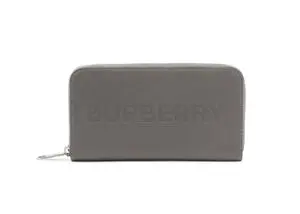 Burberry Porter Leather Flap Continental Long Wallet - Grey