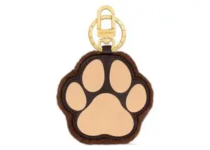 LOUIS VUITTON Paw Key Holder And Bag Charm - Brown