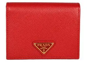 Prada Bifold Wallet Saffiano Leather - Red