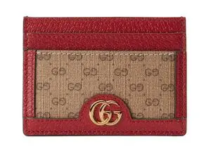 Gucci X Doraemon Card Case - Ebony/red