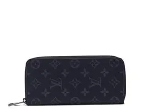 LOUIS VUITTON Vertical Zippy Wallet Monogram Eclipse - Black/gray