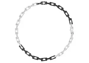 LOUIS VUITTON Damier Chain Necklace Graphite