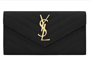 Saint Laurent Wallet Monogram - Black
