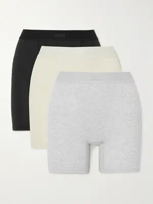 SKIMS Cotton Rib Boxer 3-pack - Multi