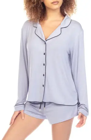 Honeydew Intimates All American Long Sleeve Short Pajamas - Lunar