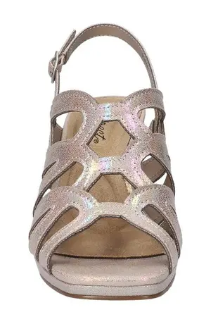EASY WORKS BY EASY STREET Jetty Slingback Sandals - Natural Iridescent