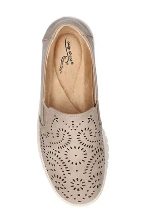 EASY WORKS BY EASY STREET Ying Perforated Slip-on Sneaker - Natural