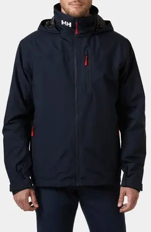 Helly Hansen Hooded Waterproof Sailing Jacket - Navy