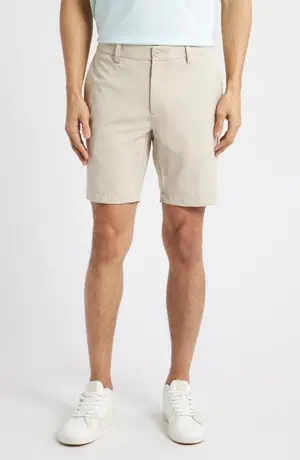 Scott Barber Sono Flat Front Chino Shorts - Khaki