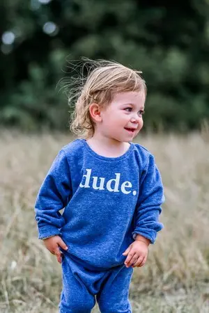 OH BABY! Brooklyn Boxy "dude." Sweatshirt