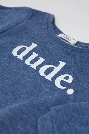 OH BABY! Brooklyn Boxy "dude." Sweatshirt