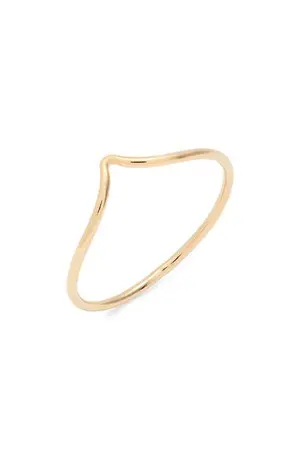 NASHELLE Slim Chevron Ring - Gold Fill