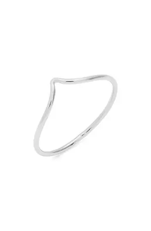 NASHELLE Slim Chevron Ring - Sterling Silver