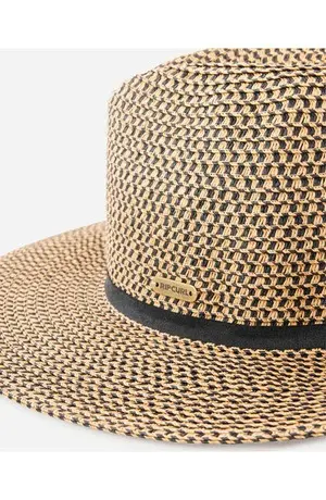 Rip Curl Classic Panama Straw Hat - Black/tan