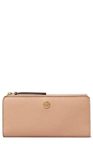 Tory Burch Slim Robinson Pebble Bifold Wallet - Goan Sand