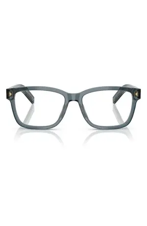 Prada 53mm Rectangular Eyeglasses - Blue