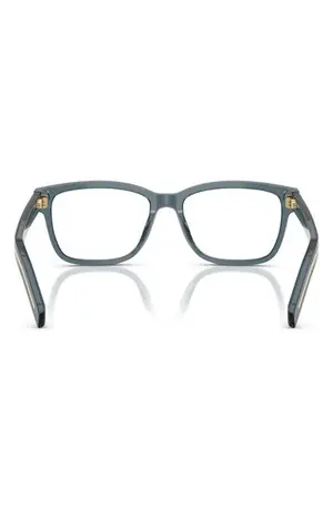 Prada 53mm Rectangular Eyeglasses - Blue