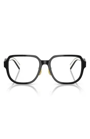 Prada 56mm Pillow Optical Eyeglasses - Black