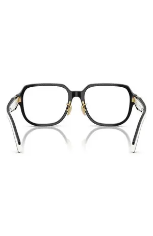 Prada 56mm Pillow Optical Eyeglasses - Black