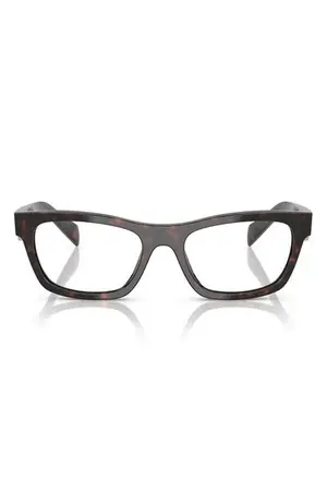 Prada 54mm Butterfly Eyeglasses - Brown Tortoise