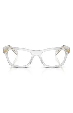 Prada 54mm Butterfly Eyeglasses - Transparent Grey