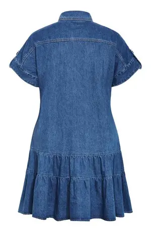 City Chic Layla Denim Shirt Dress