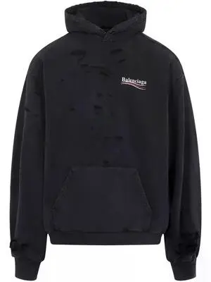 Balenciaga Logo Cotton Hoodie