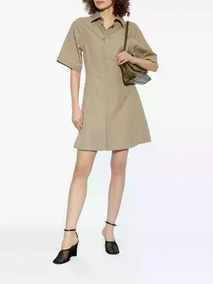AMI Paris Cotton Shirt Dress - Neutrals