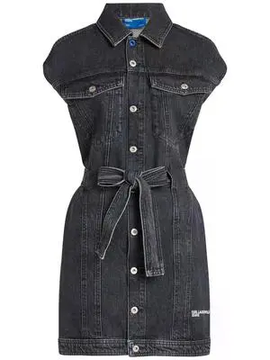 Karl Lagerfeld Belted Denim Shirt Dress