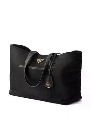 Prada Re-edition 1978 Medium Re-nylon And Saffiano Leather Tote Bag - Black