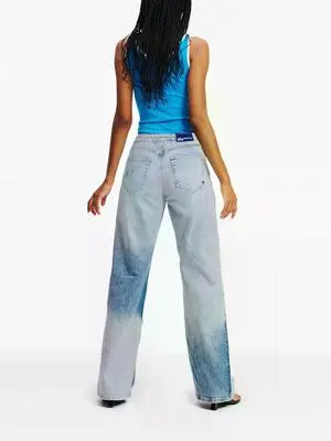 Karl Lagerfeld Two-tone Flared Jeans