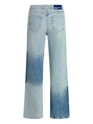 Karl Lagerfeld Two-tone Flared Jeans