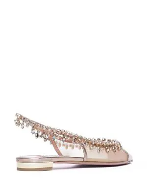 AQUAZZURA Temptation Crystal Ballerinas
