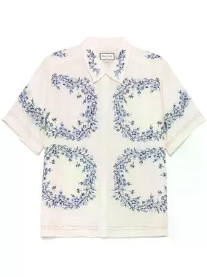 Paul & Joe Clamart Floral Embroidered Shirt - Pink
