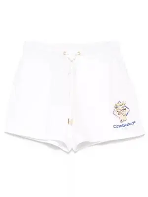 Casablanca Diamond Column Shorts - White