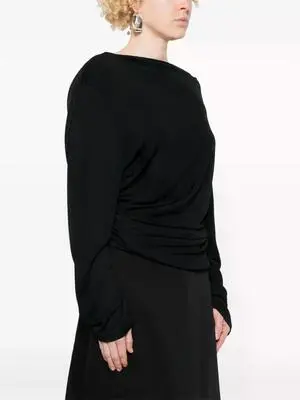 Jacquemus Draped Top - Black
