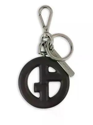 Giorgio Armani Logo-plaque Keyring - Black