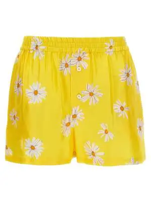 Moschino Margherite' Print Silk Shorts