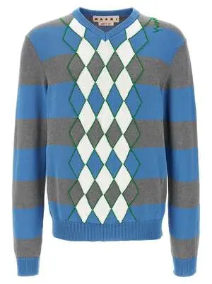 Marni Argyle Sweaters For Men