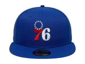 OVO Nba Philadelphia 76ers New Era 59fifty Fitted Hat - Blue